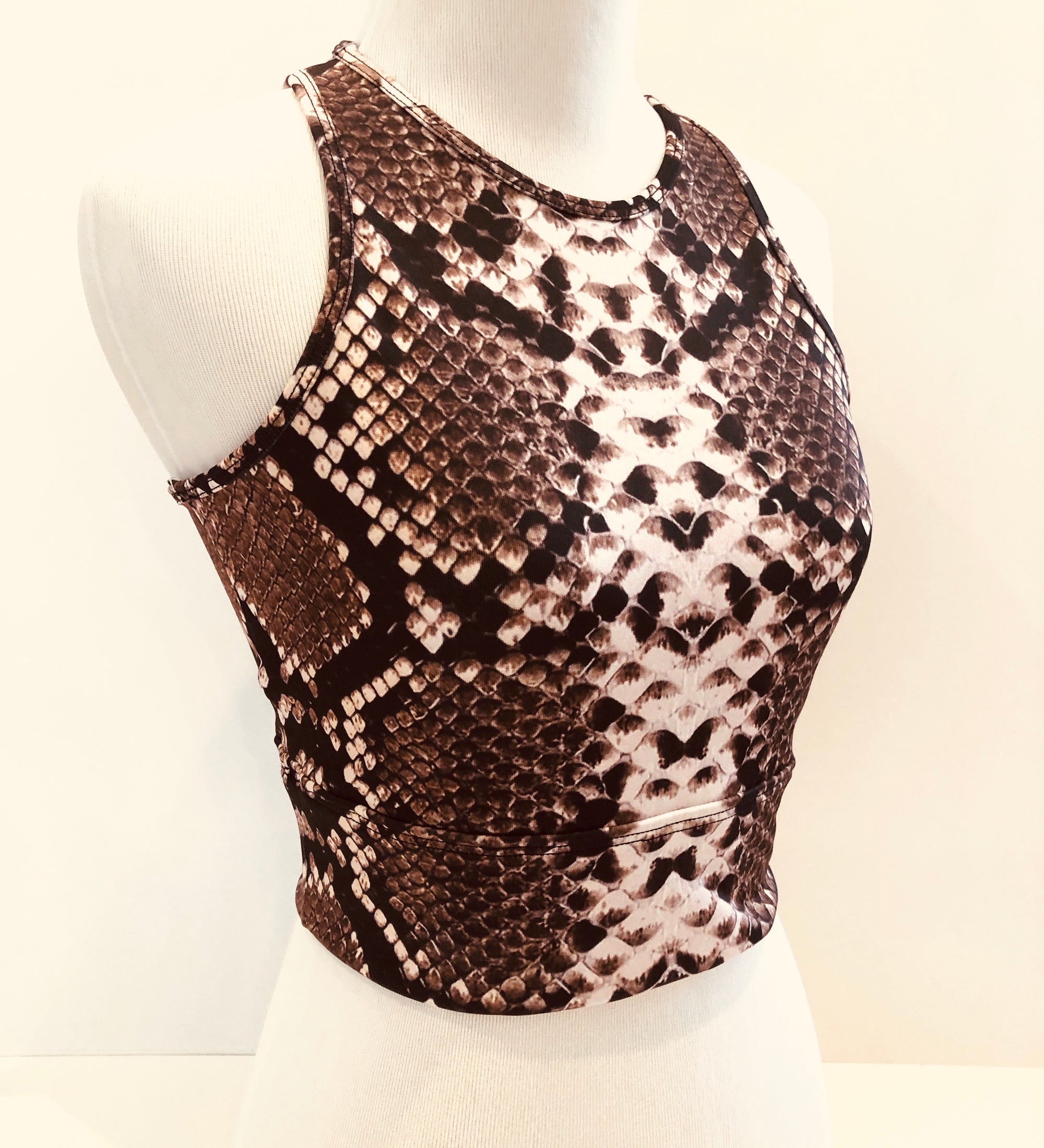 Black & Brown Python Yoga Pants | Python Leggings | Lavaloka Snakeskin ...